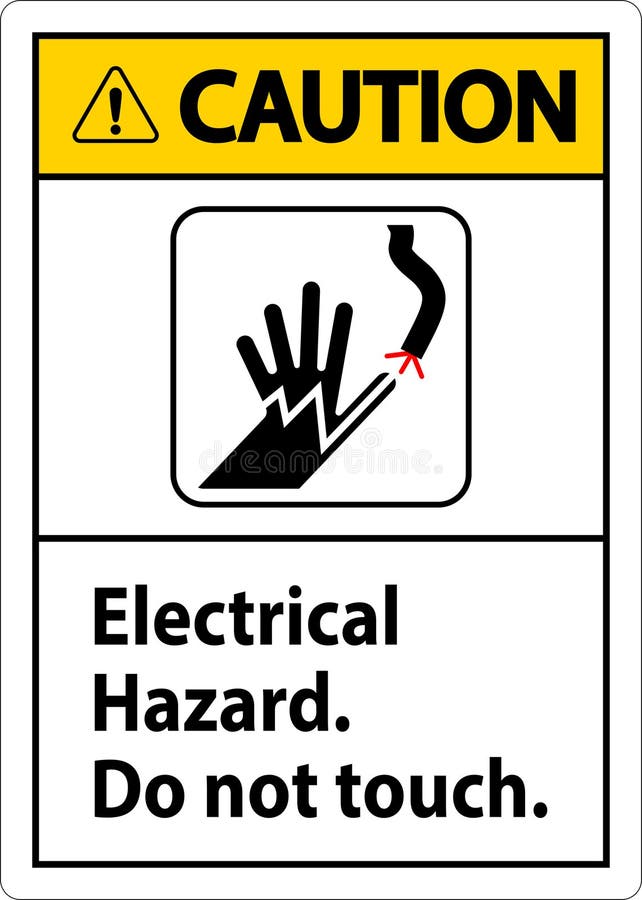 Caution Sign Electrical Hazard. Do Not Touch Stock Vector ...