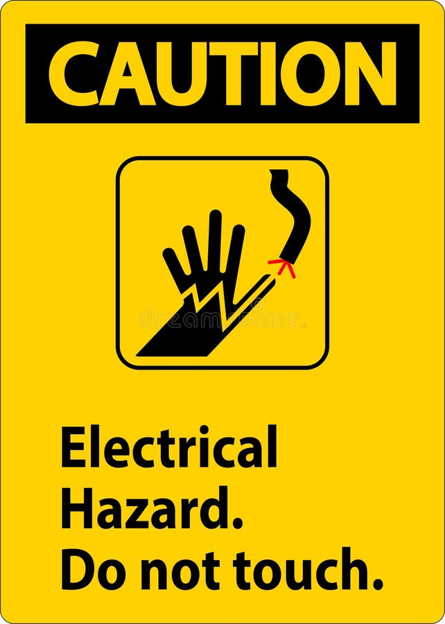 Caution Sign Electrical Hazard. Do Not Touch Stock Vector ...