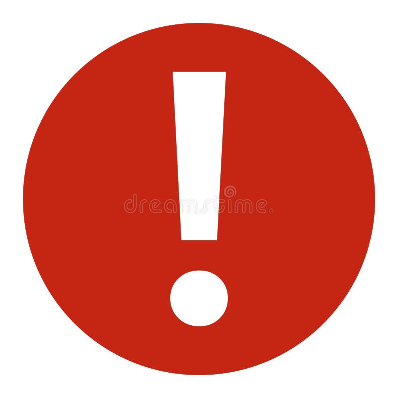 Caution Sign. Exclamation Mark in a Red Circle. Warning Sign of Danger ...