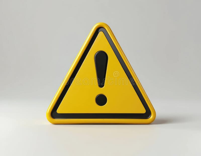 Caution Sign with Exclamation Point - Hazard Warning Illustration Stock ...