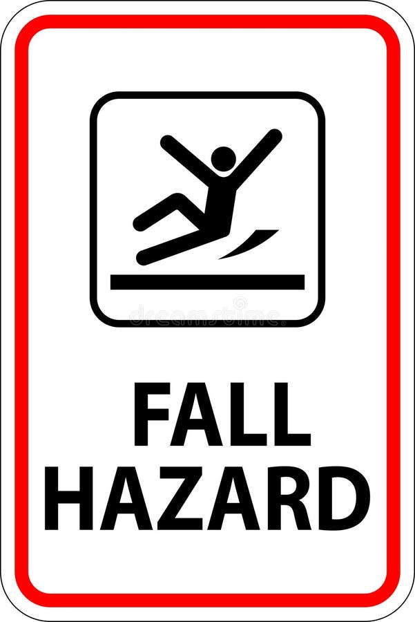 Caution Sign, Fall Hazard stock vector. Illustration of person - 305493327