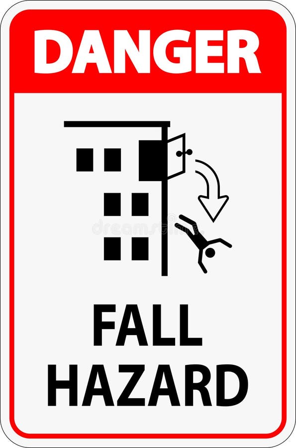 Caution Sign, Fall Hazard stock vector. Illustration of floor - 305841668