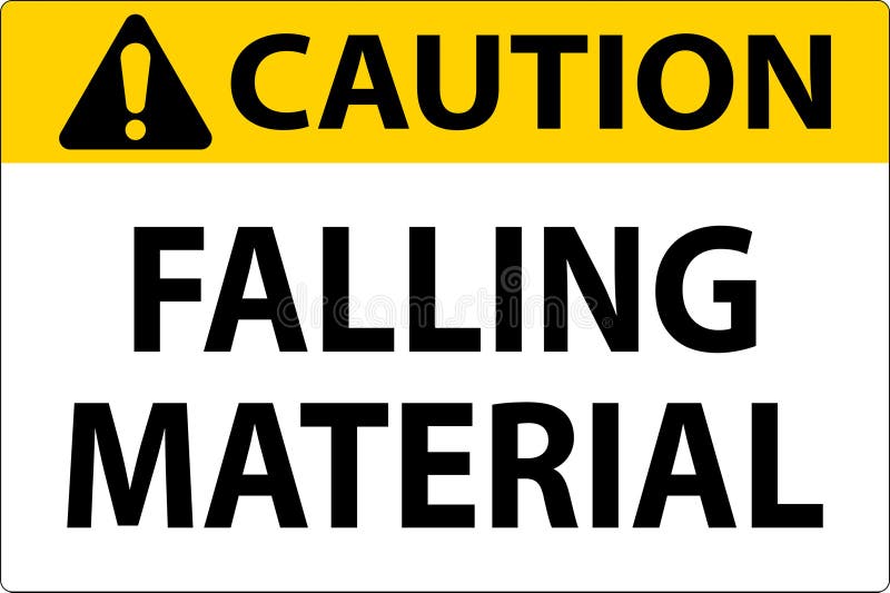 Caution Sign Falling Material Stock Vector - Illustration of hazard ...