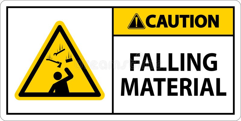 Caution Sign Falling Material Stock Vector - Illustration of ...