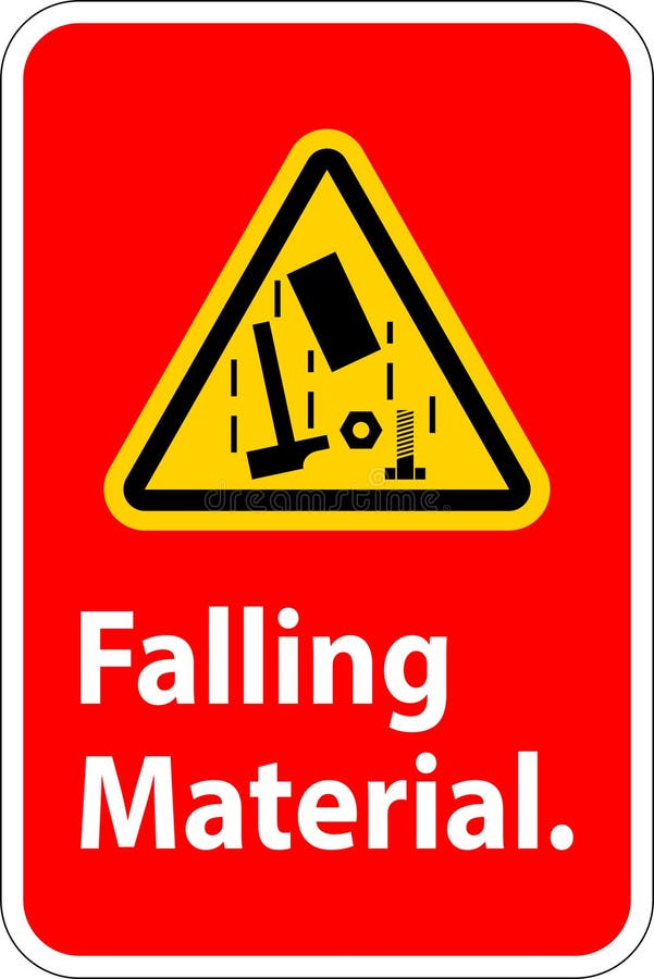 Caution Sign, Falling Material Stock Vector - Illustration of alert ...
