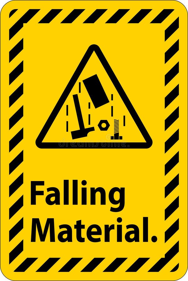 Caution Sign, Falling Material Stock Vector - Illustration of ...