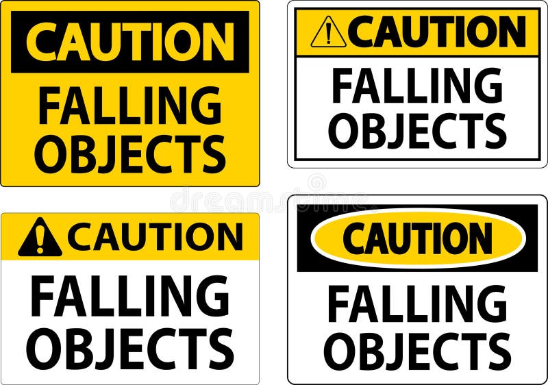 Caution Falling Objects Stock Illustrations – 771 Caution Falling ...