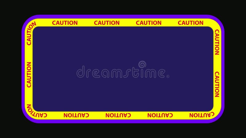 Caution Sign Frame Vector Graphic Template with Color Border Outline ...