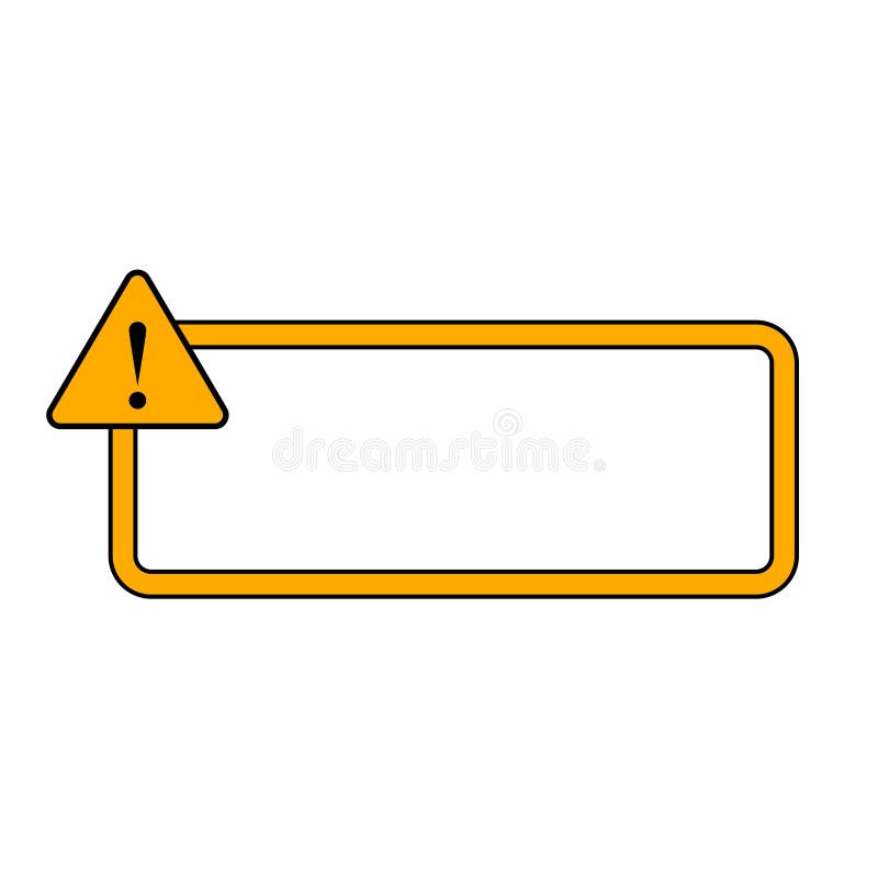 Caution Sign with Frame for Your Text Stock Vector - Illustration of ...