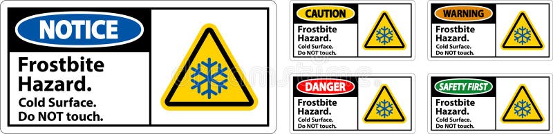 Caution Hot or Cold Surface Symbol Sign on White Background Stock ...