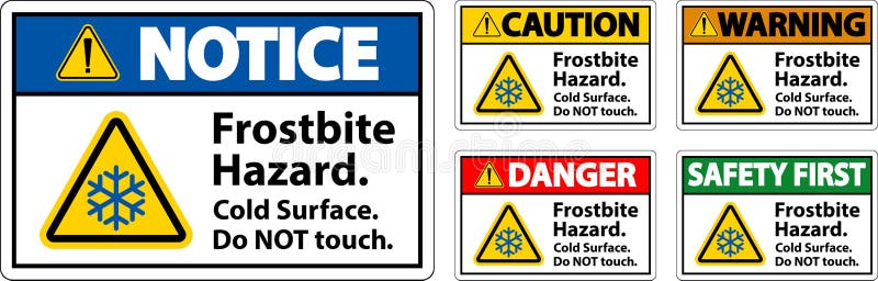 Caution Hot or Cold Surface Symbol Sign on White Background Stock ...