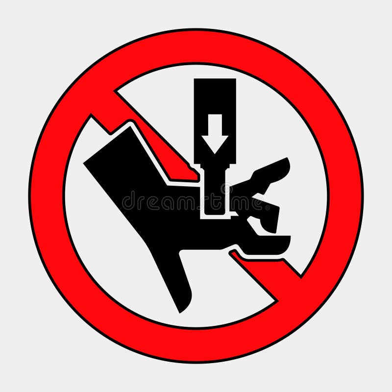 Caution Sign for Hand Safety in Work Environments Stock Vector ...