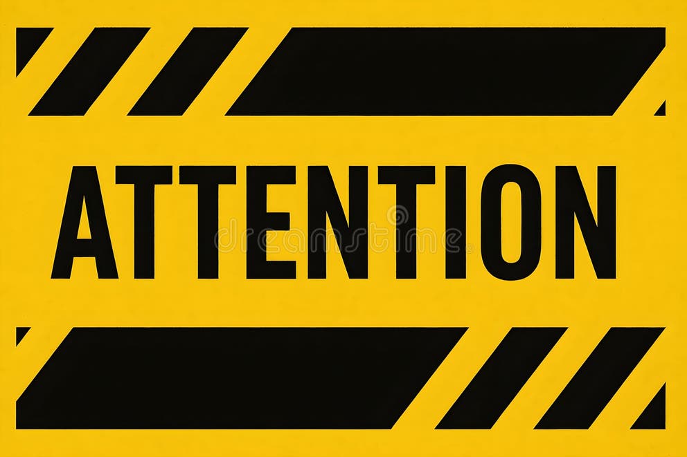 Caution Sign Indicating the Need for Alertness in a Construction Area ...