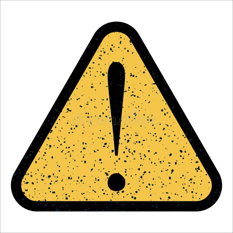 Caution Sign Indicating Potential Danger Ahead Stock Illustration ...