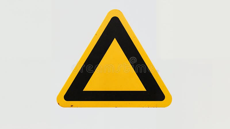 Caution Sign Indicating Potential Hazards in a Clear Simple Design ...