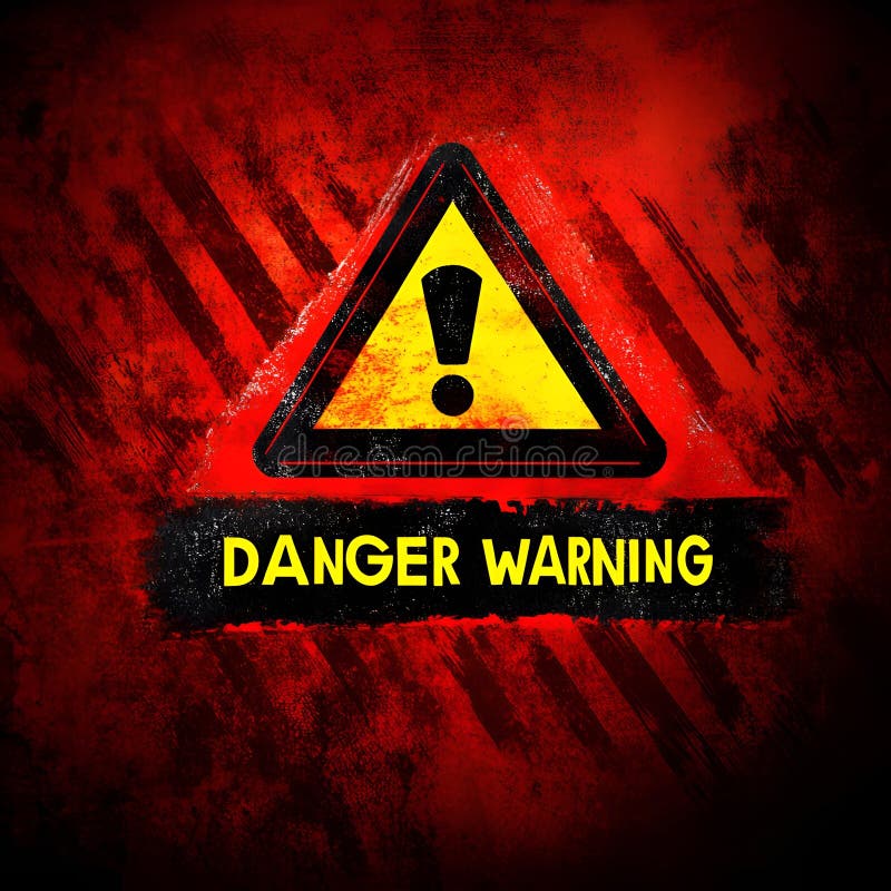 Caution Sign Indicating Potential Hazards with a Vibrant Red Background ...