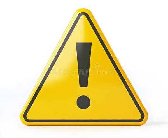 Caution Sign Indicating Warning in Bright Yellow Color with a Black ...