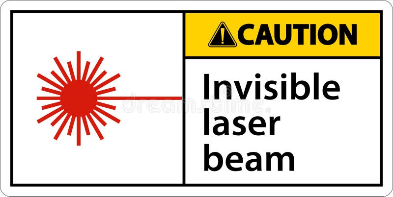 Caution Invisible Laser Beam Symbol Sign, Vector Illustration, Isolate ...