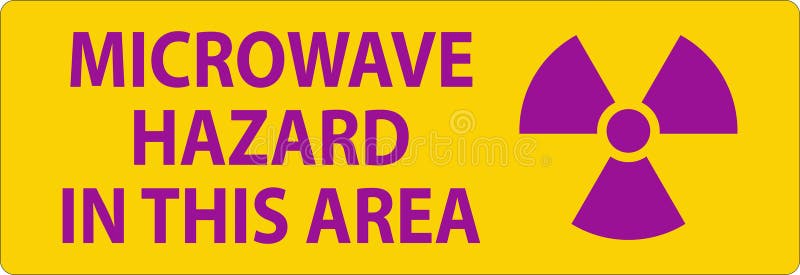 Caution Sign Microwave Hazard Area Stock Vector - Illustration of fire ...