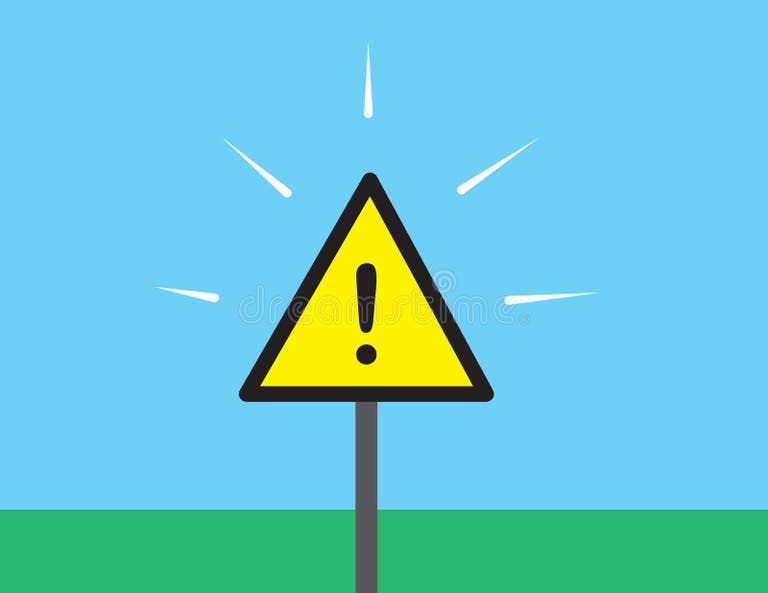 Caution Sign Outside stock vector. Illustration of danger - 31312816