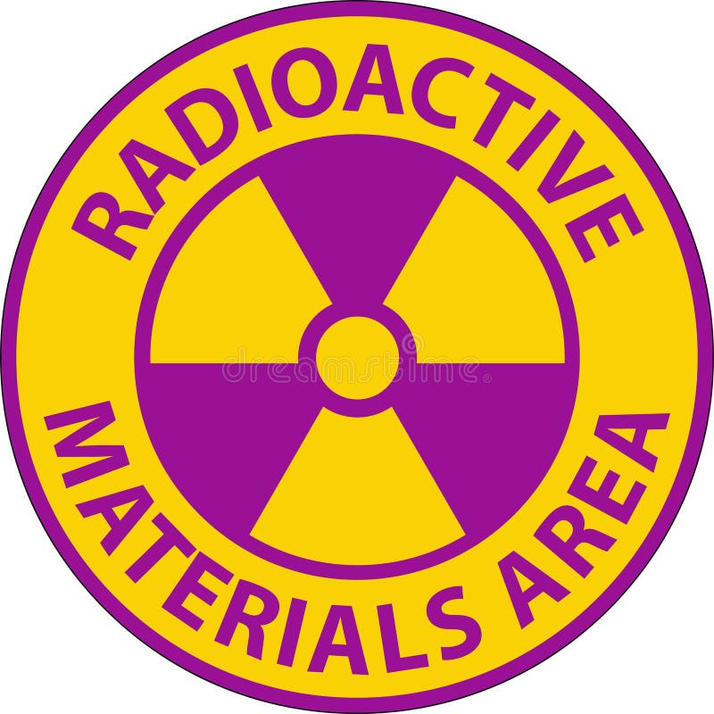 Caution Sign Radioactive Materials Area Stock Vector - Illustration of ...