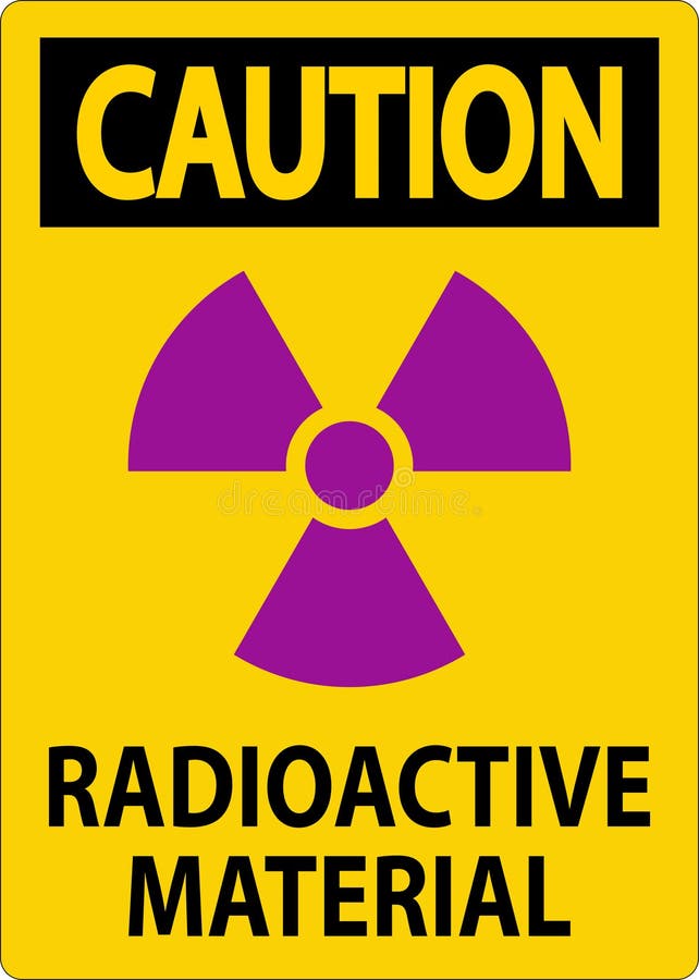 Caution Sign Radioactive Materials Stock Vector - Illustration of ...