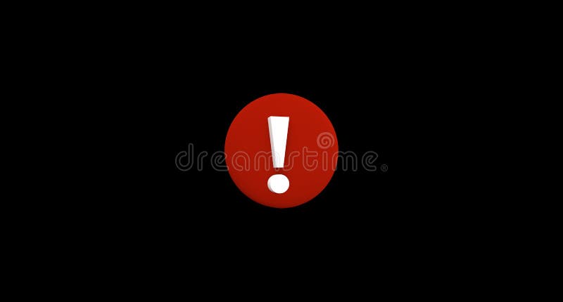 Caution Sign Red on Black BG Safety, Stop Sign, 3D Render Image 3D ...