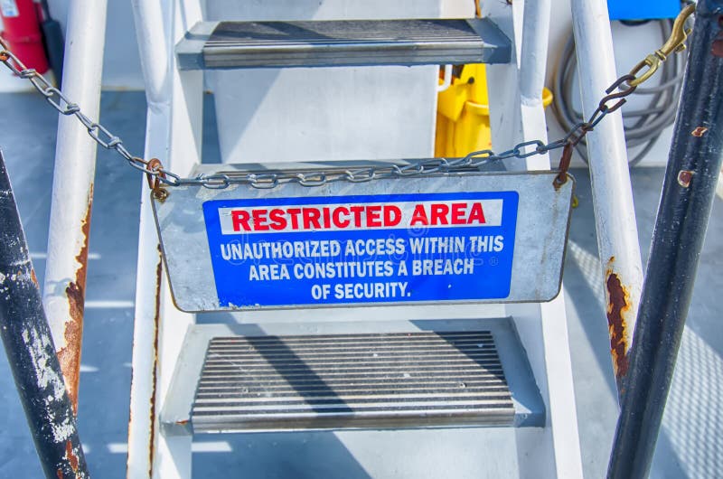 Caution Sign, Restricted Area Stock Photo - Image of barrier, safety ...