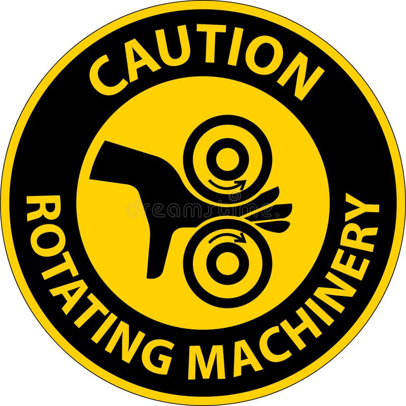 Caution Sign Rotating Machinery Keep Hands Away Stock Vector ...