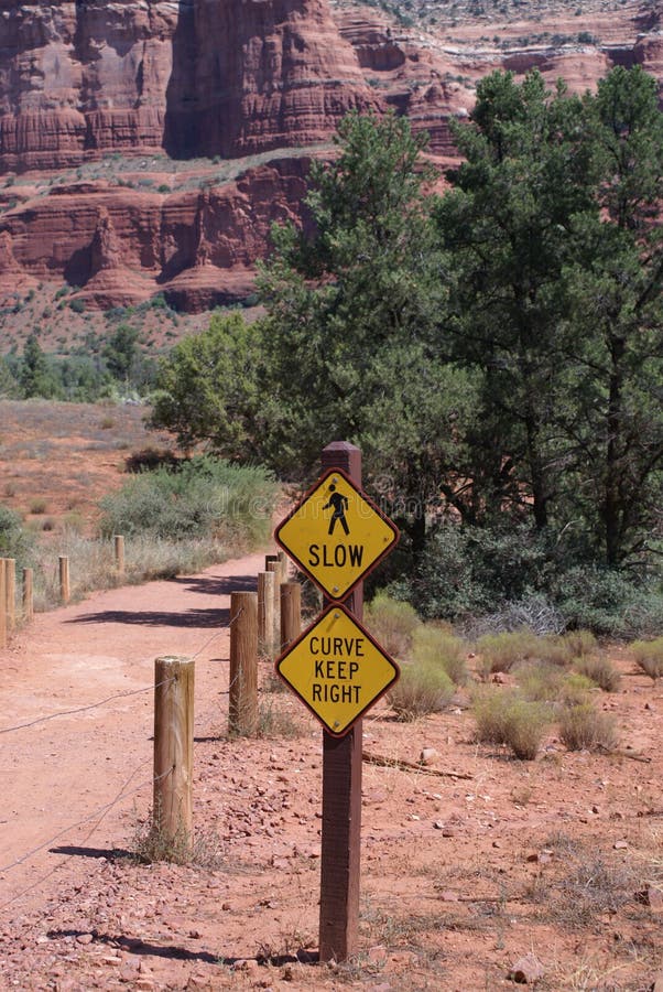 Caution Trail Work Ahead stock photo. Image of hazard - 158869570