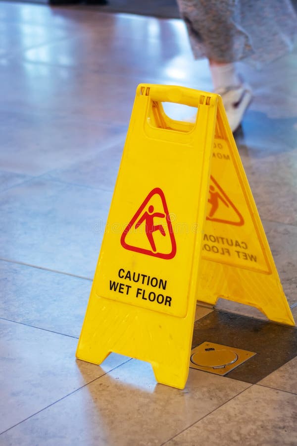 Caution Wet Floor Sign Displayed Stock Photos - Free & Royalty-Free ...