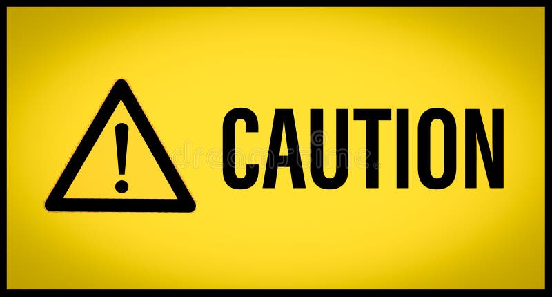 Caution Sign, Yellow Background, Illustration Image Stock Illustration ...