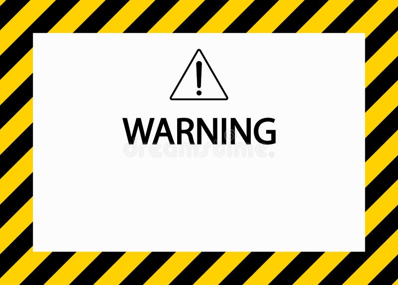 Caution Sign with Yellow-black Stripe. Caution about Danger. Striped ...