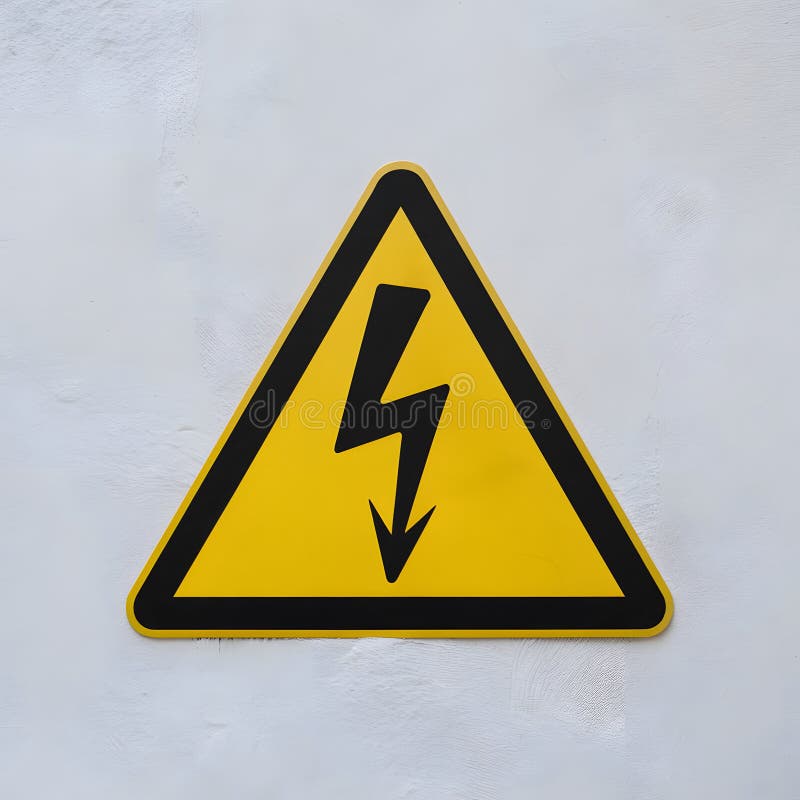 Caution Triangle Lightning Bolt Stock Illustrations – 1,285 Caution ...