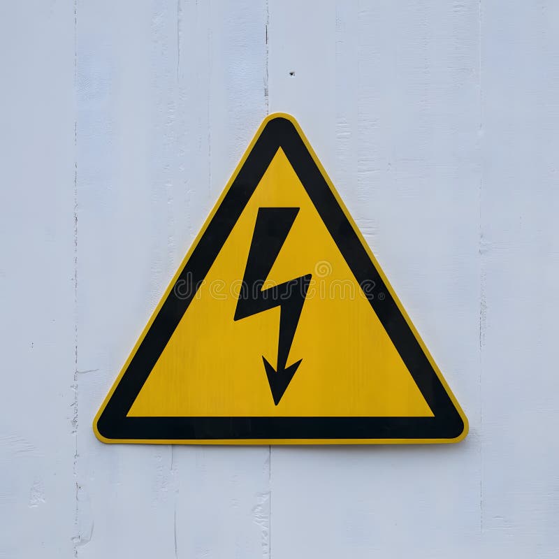 Caution Triangle Lightning Bolt Stock Illustrations – 1,285 Caution ...