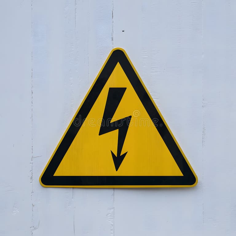 Caution Triangle Lightning Bolt Stock Illustrations – 1,285 Caution ...