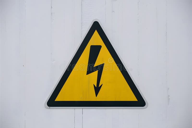 Caution Triangle Lightning Bolt Stock Illustrations – 1,291 Caution ...