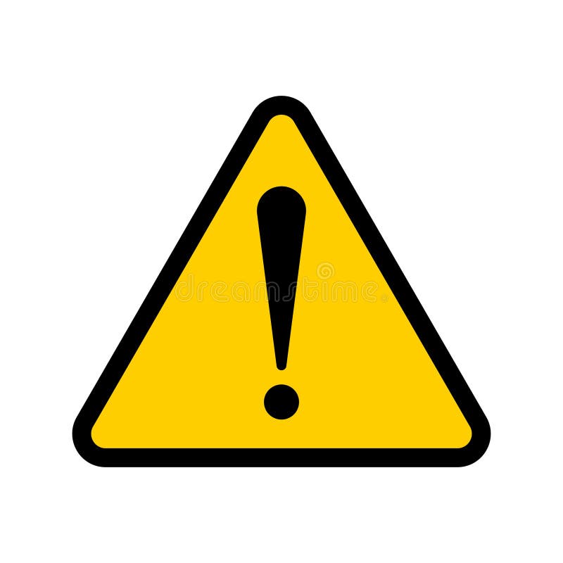 Caution Sign with Yellow Warning Triangle and Exclamation Mark Stock ...