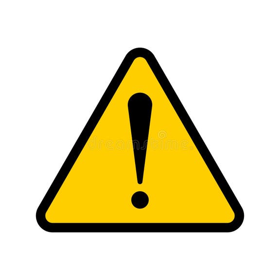 Caution Sign with Yellow Warning Triangle and Exclamation Mark Stock ...