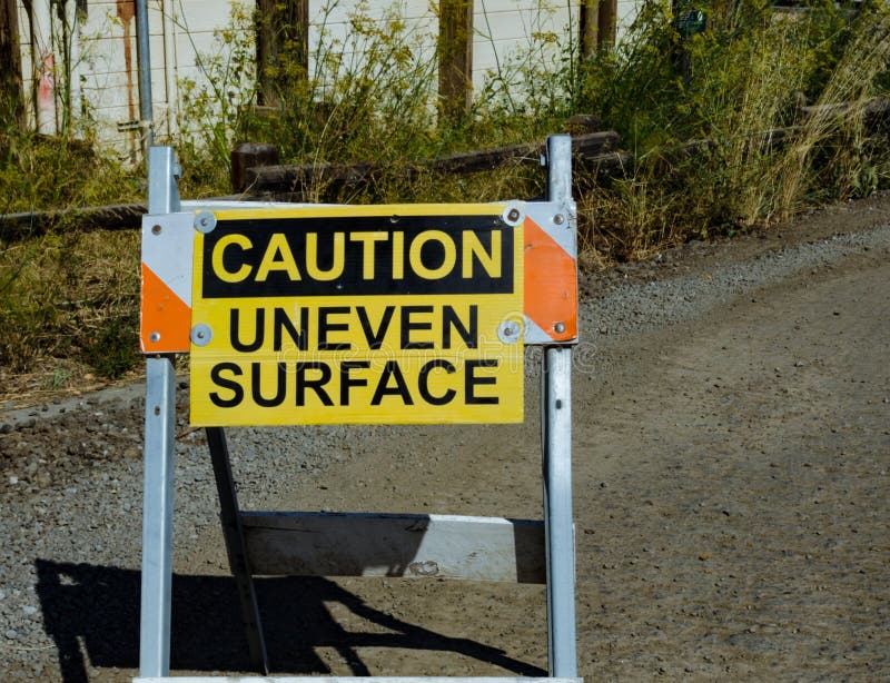 Caution Signage Uneven Road Surface Stock Photos - Free & Royalty-Free ...