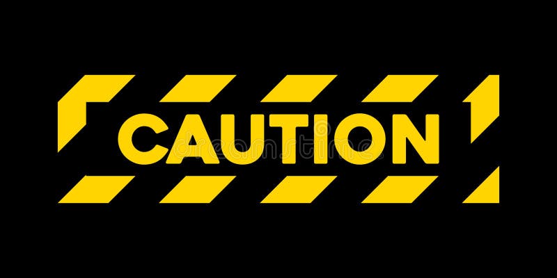 Caution signal in frame stock illustration. Illustration of sticker ...