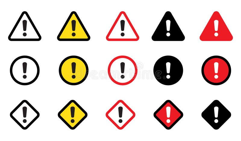 Caution Signs. Danger, Warning Sign, Attention Sign. Danger Icon, Warning Icon, Attention Icon ...