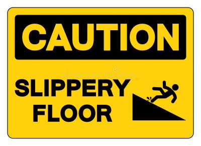 Caution Slippery Floor Symbol Sign,Vector Illustration, Isolate on ...