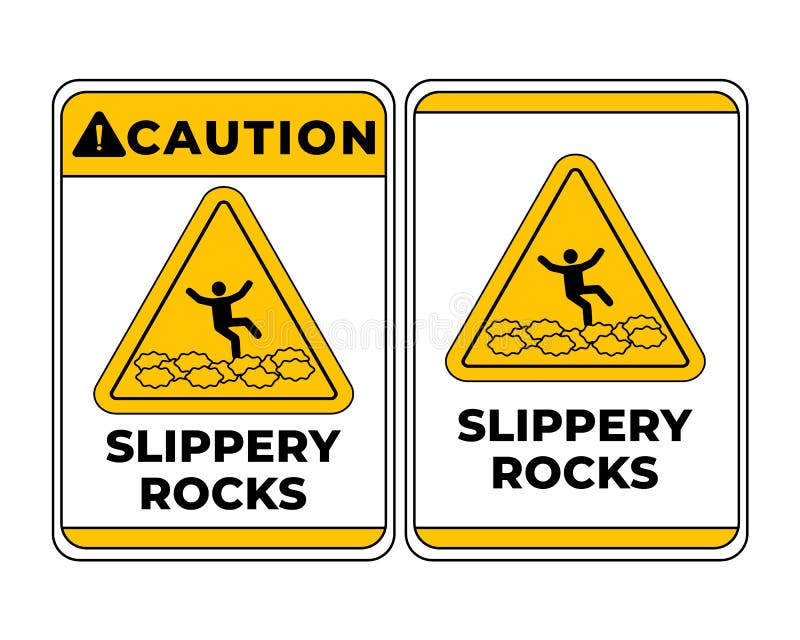 Caution Slippery Sign Stock Illustrations – 4,012 Caution Slippery Sign ...