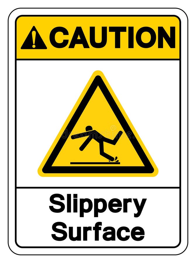 Caution Slippery when Wet Symbol Sign,Vector Illustration, Isolate on ...