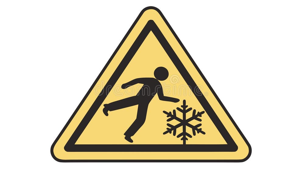 Triangular Snow Warning Sign Stock Illustrations – 186 Triangular Snow ...