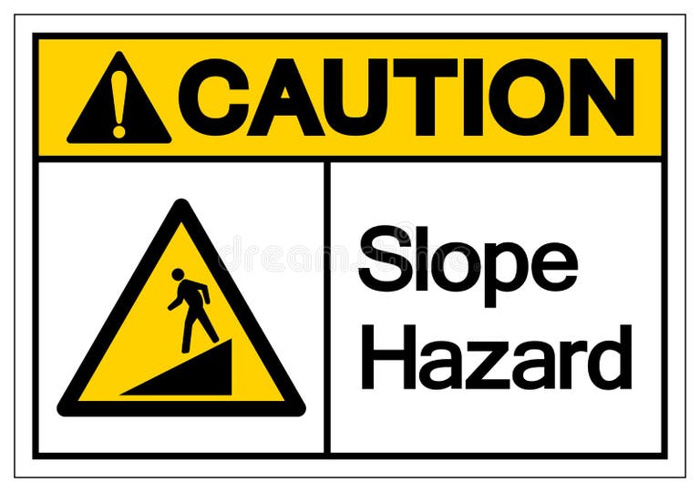 Caution Slope Sign Stock Illustrations – 441 Caution Slope Sign Stock ...
