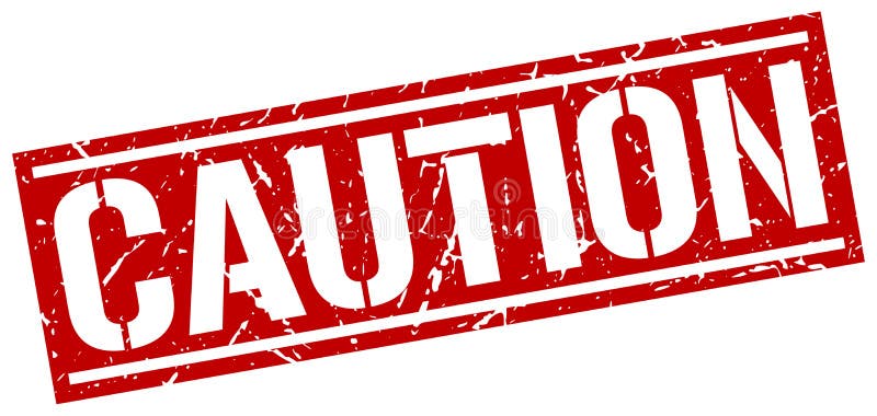 Caution Square Isolated Sign Set. Caution Stamp Stock Vector ...