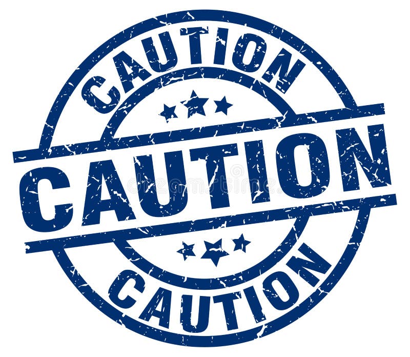 Caution Red Grunge Round Vintage Stamp Stock Vector - Illustration of ...