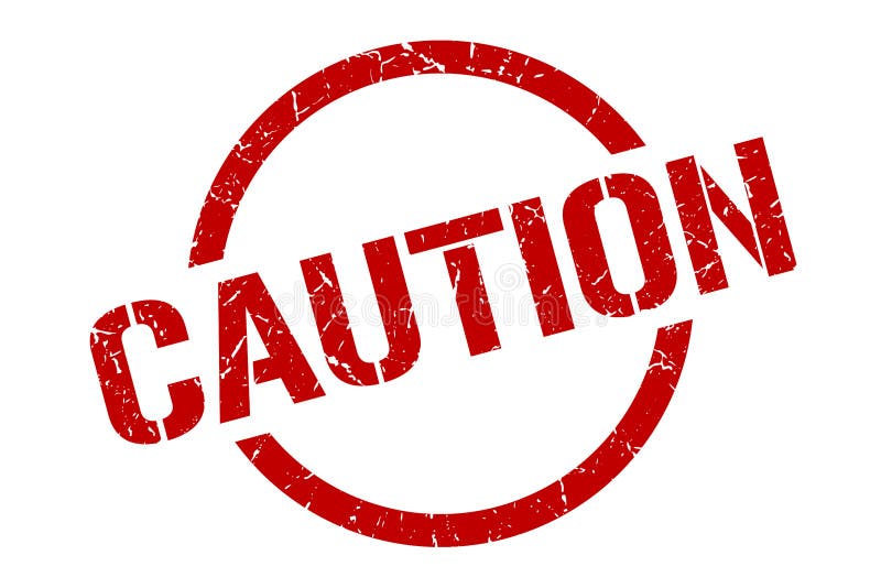 Caution Round Ribbon Isolated Label. Caution Sign Stock Vector ...